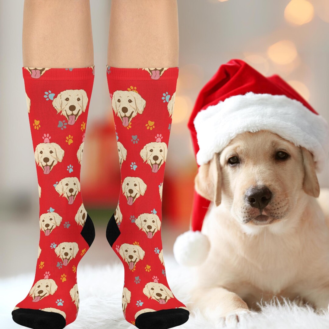 Personalized Dog Face Socks Custom Photo Socks With Cute Funny Designs ...