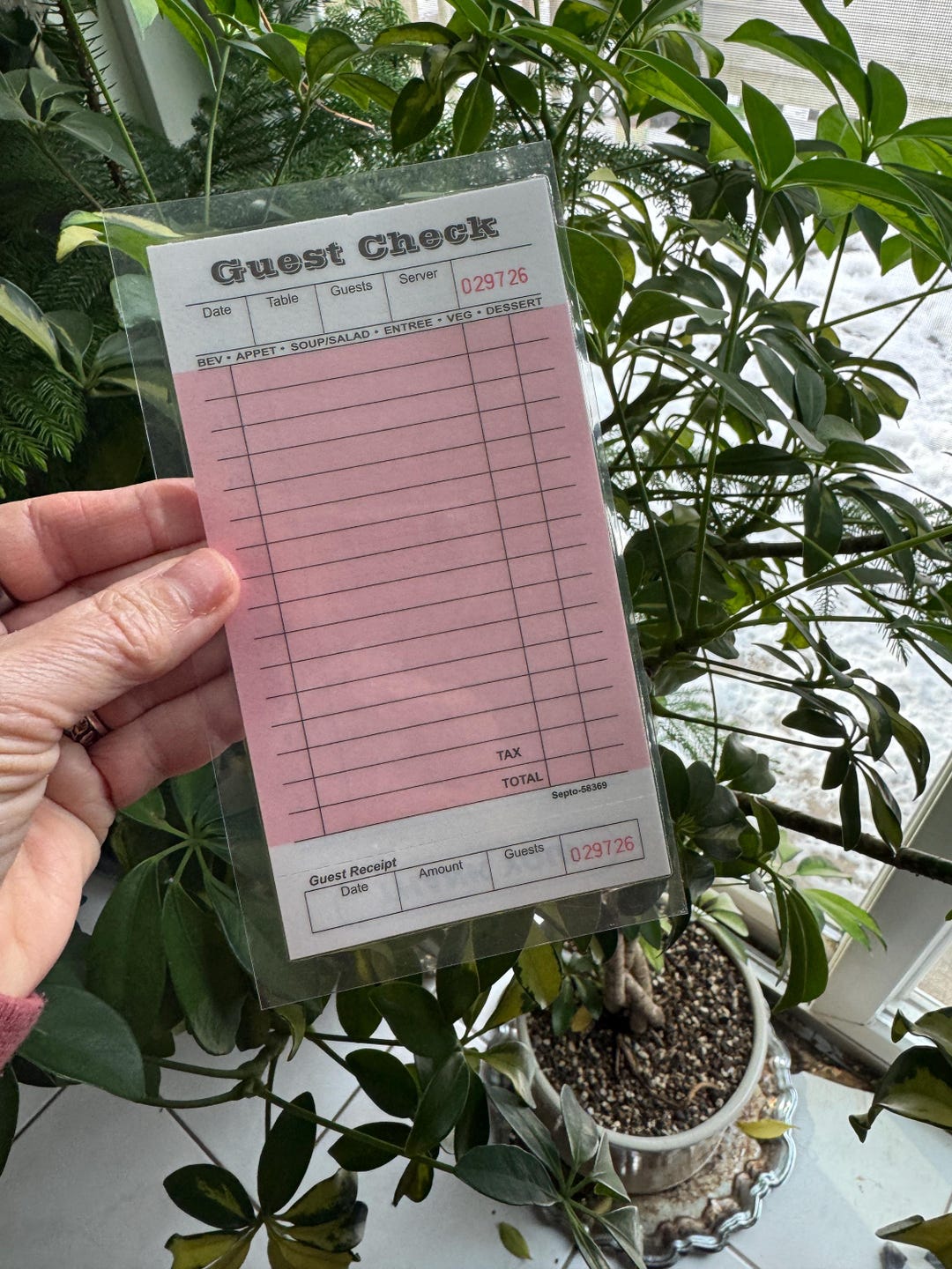 Pink Guest Check, Dashboard - Etsy