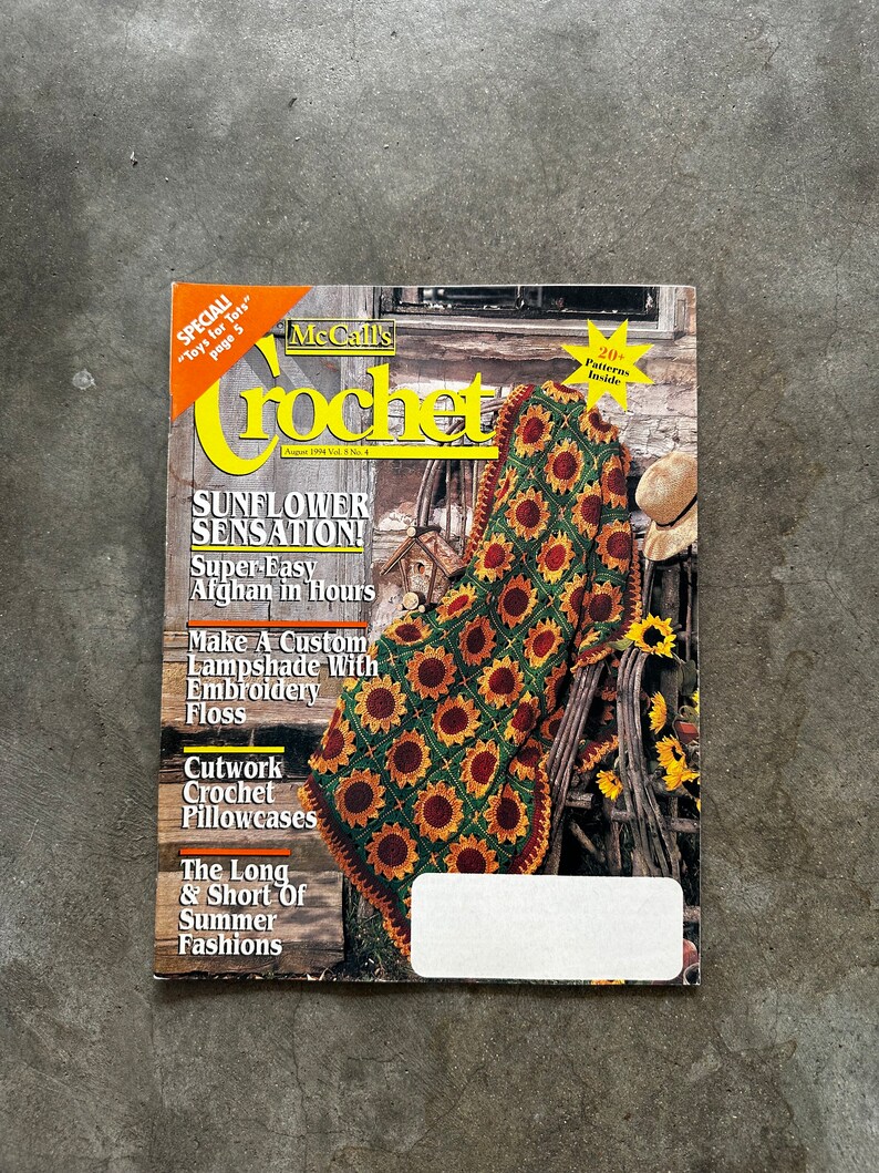 Mccall's Crochet Patterns Magazine, Vintage Magazine, Junk Journal ...