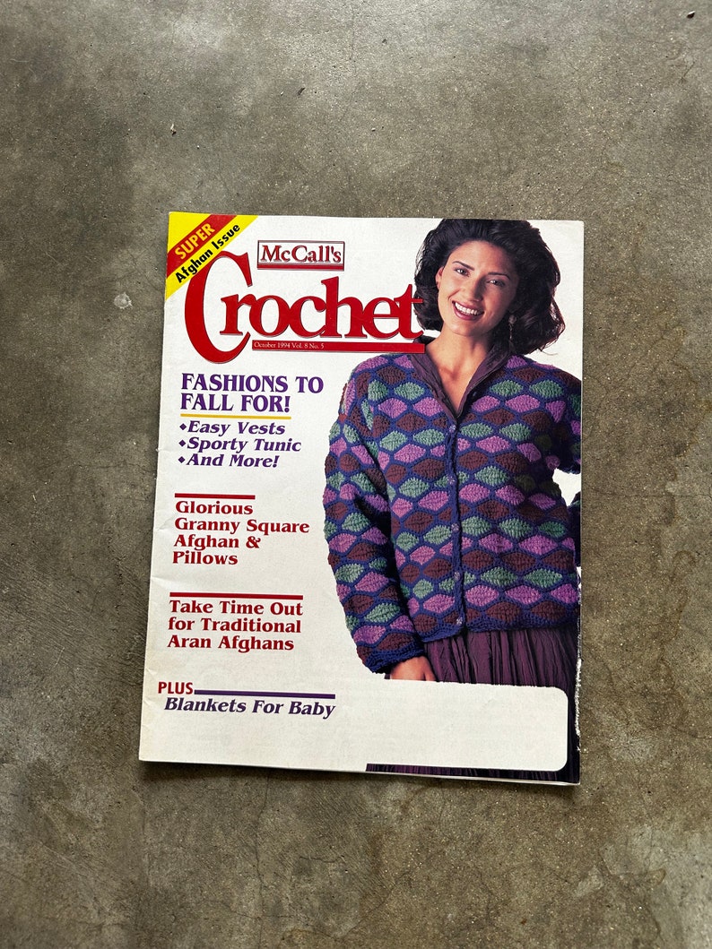 Mccall's Crochet Patterns Magazine, Vintage Magazine, Junk Journal ...