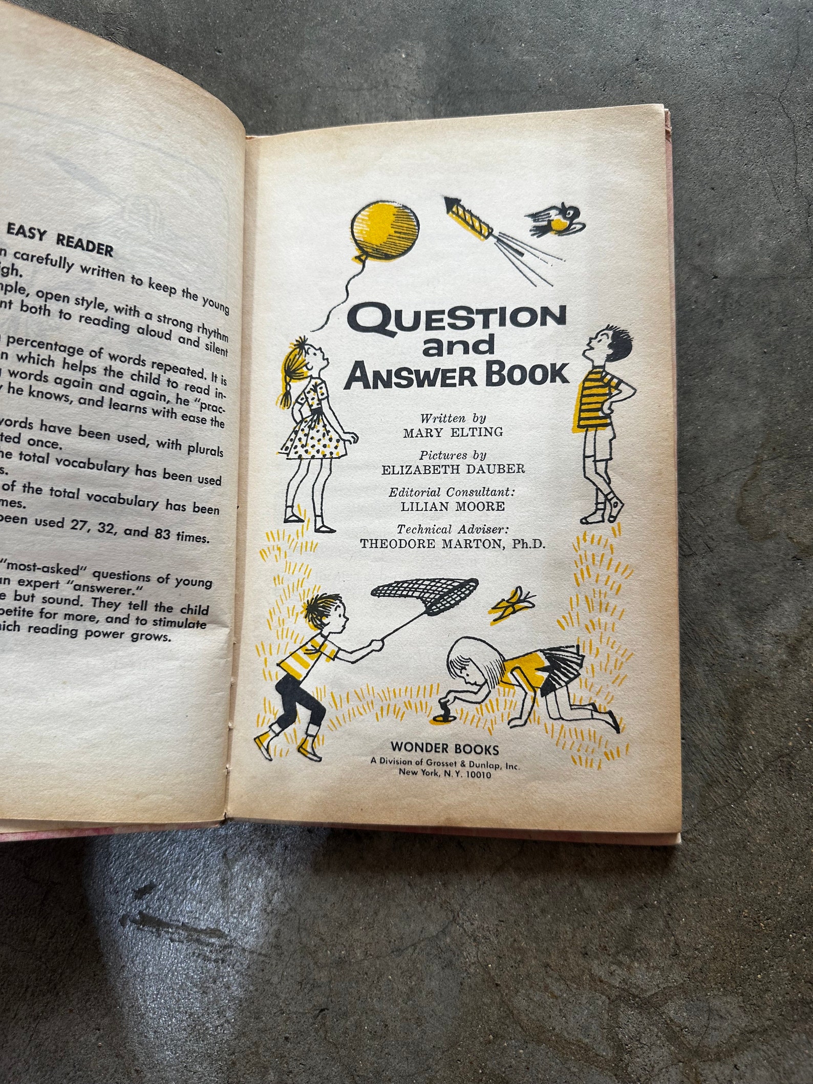 Vintage Childrens Book Question and Answer Book by Mary Elting Pictures ...