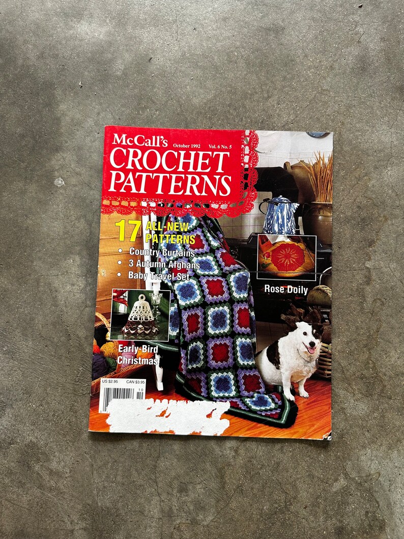 Mccall's Crochet Patterns Magazine, Vintage Magazine, Junk Journal ...