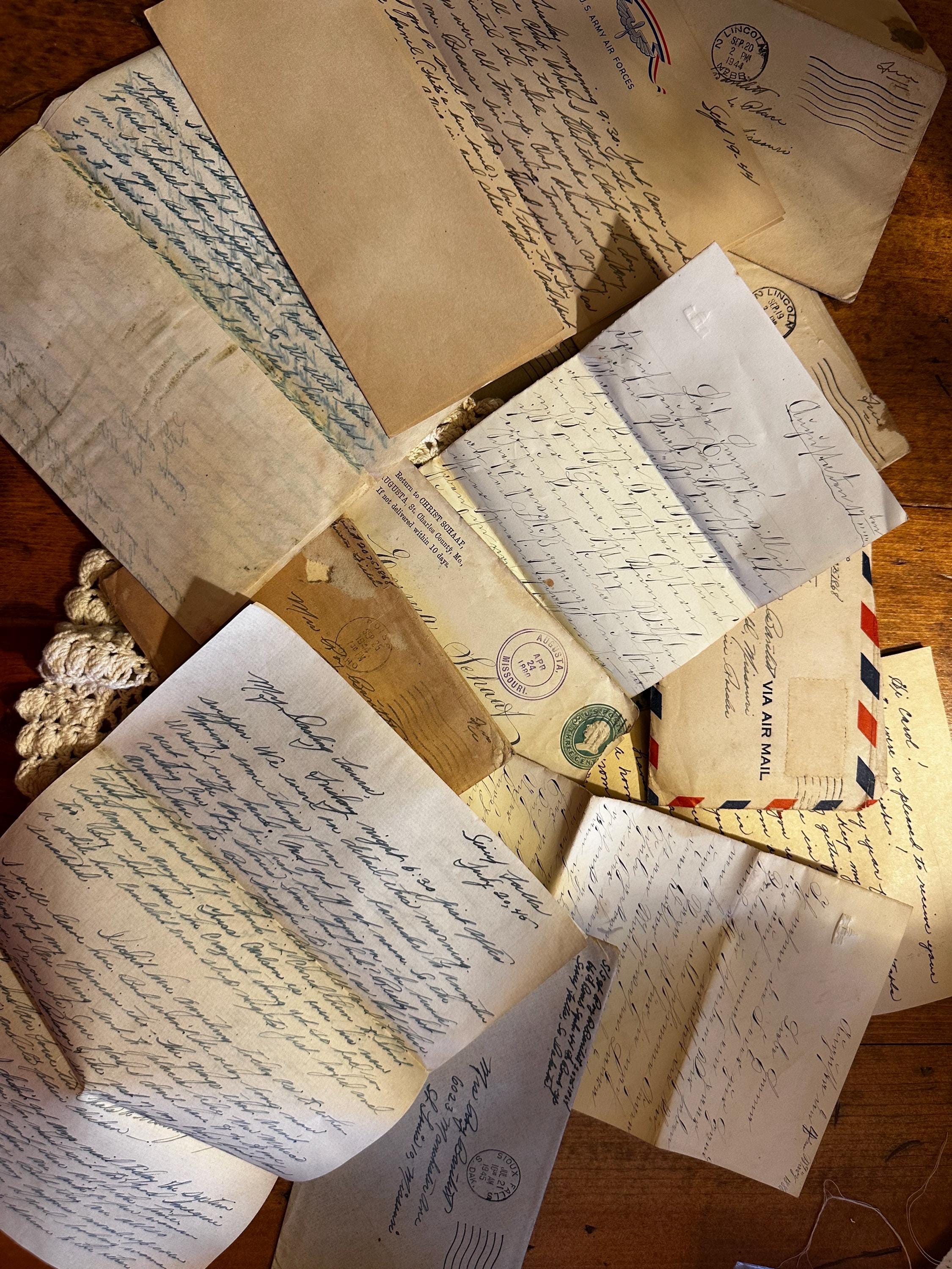 Authentic Vintage Handwritten Letters, Vintage Documents, Junk Journal ...