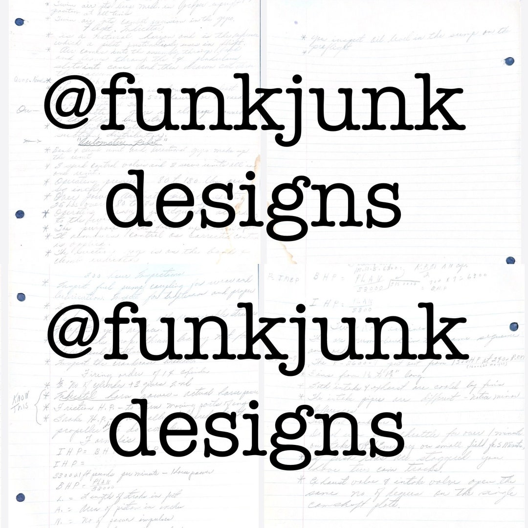 Vintage Handwriting 1940s Air Tech - Etsy