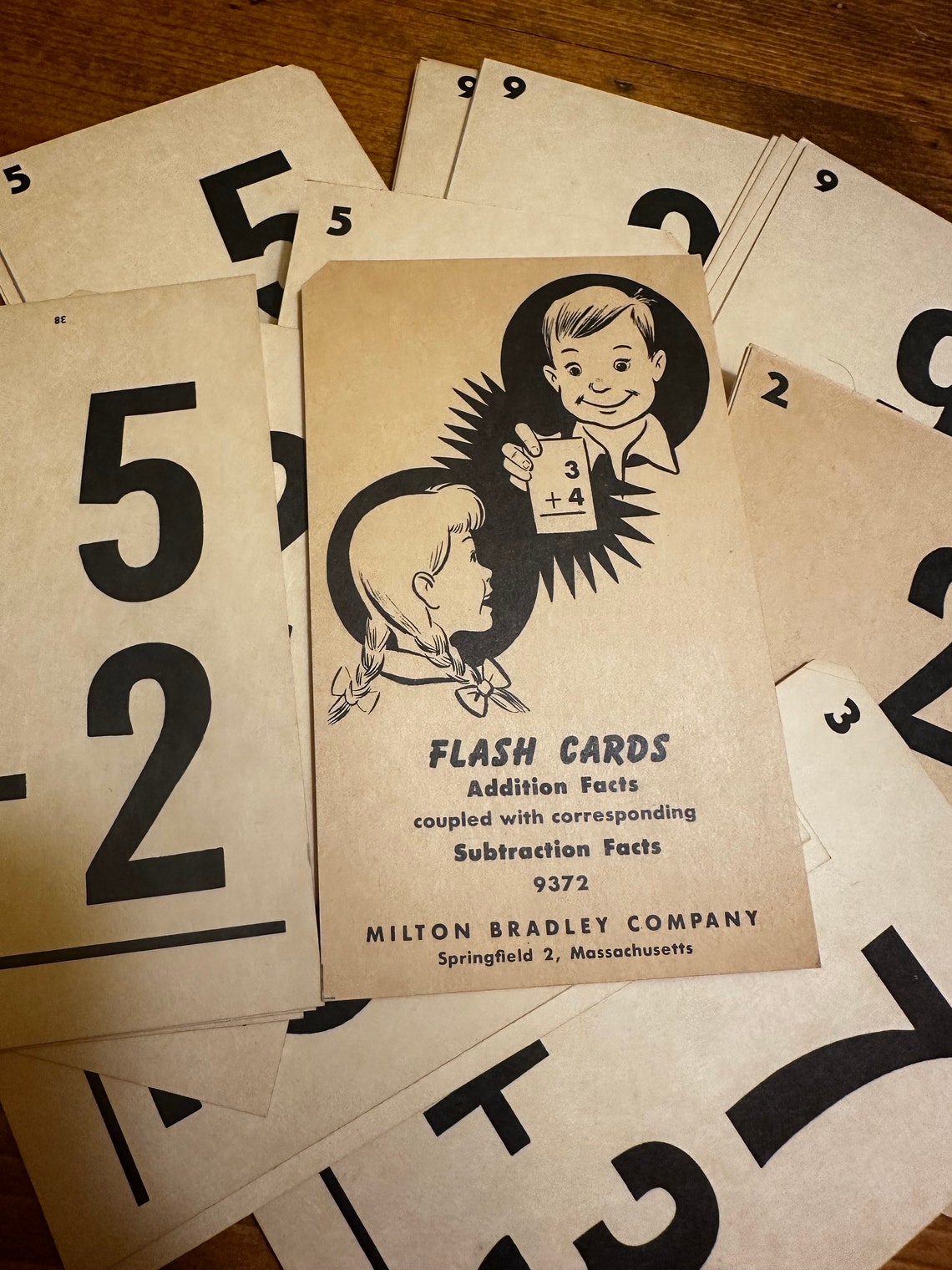 Large Vintage Flash Cards Addition and Subtraction - Etsy