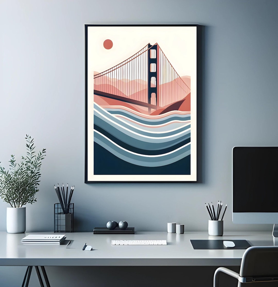 Golden Gate Bridge Poster Digital Download - Etsy