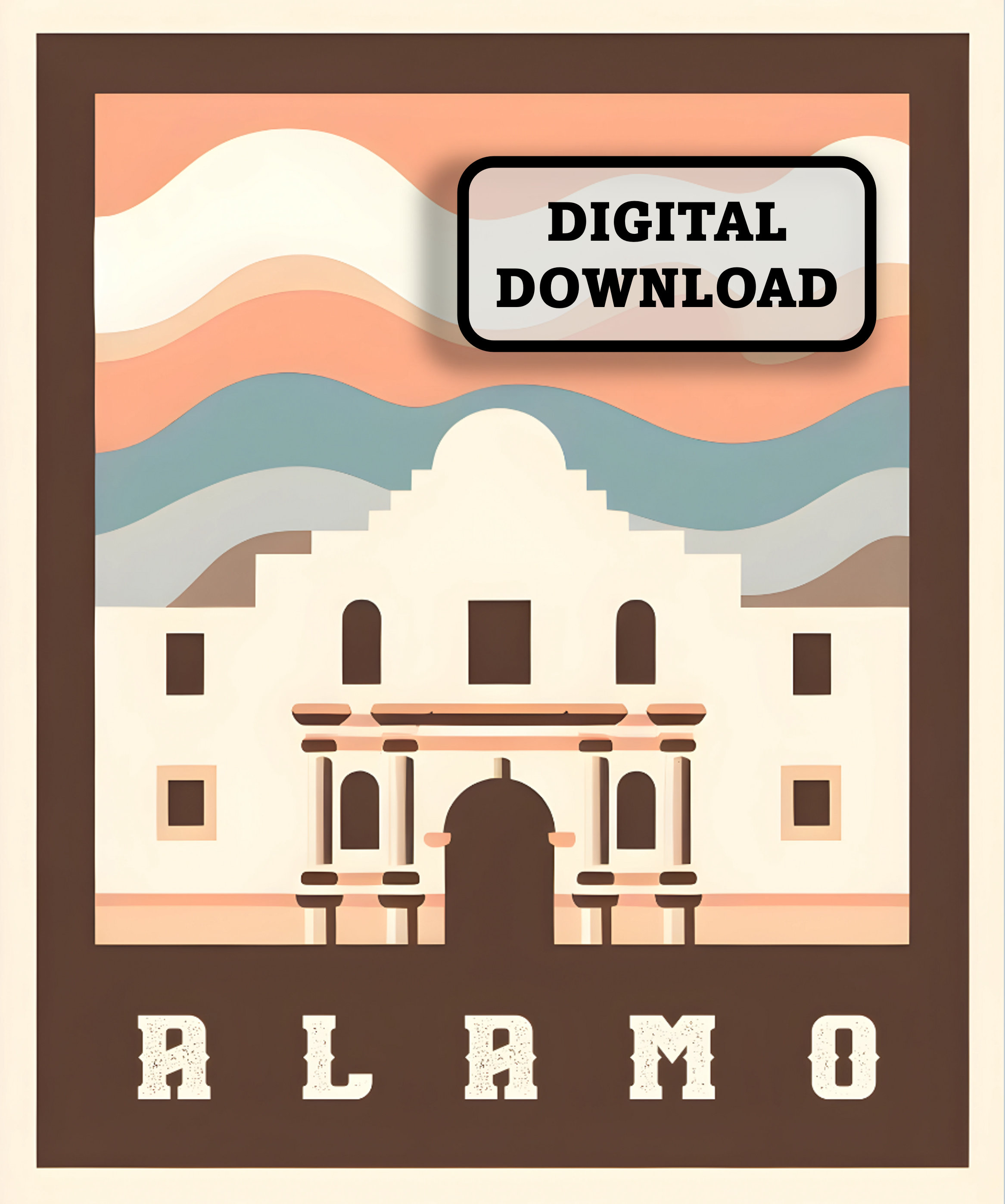 Alamo Poster Digital Download - Etsy