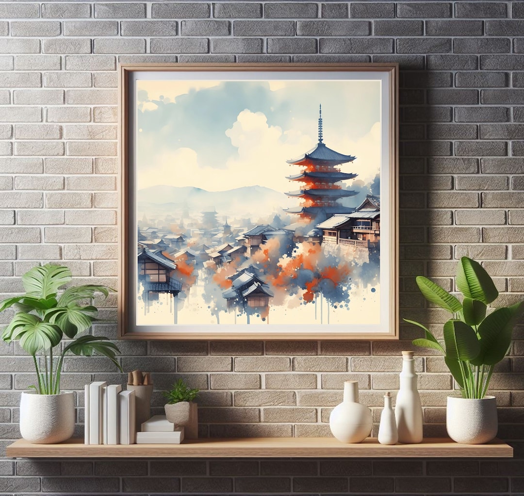 Kyoto Watercolor Painting - Digital Download - Etsy