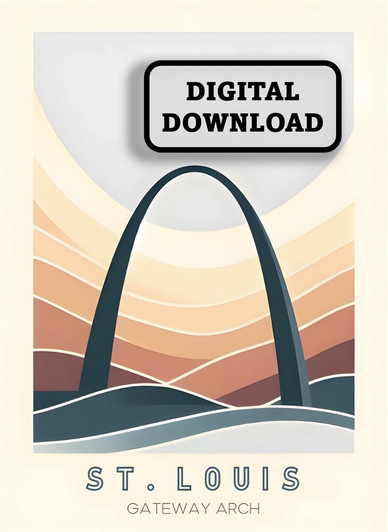 St. Louis Gateway Arch Poster - Digital Download - Etsy