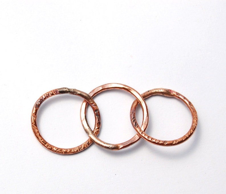 Linked Rings / Handmade Copper Links/ Made When Ordered - Etsy
