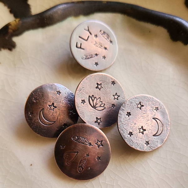 Copper Buttons - Etsy