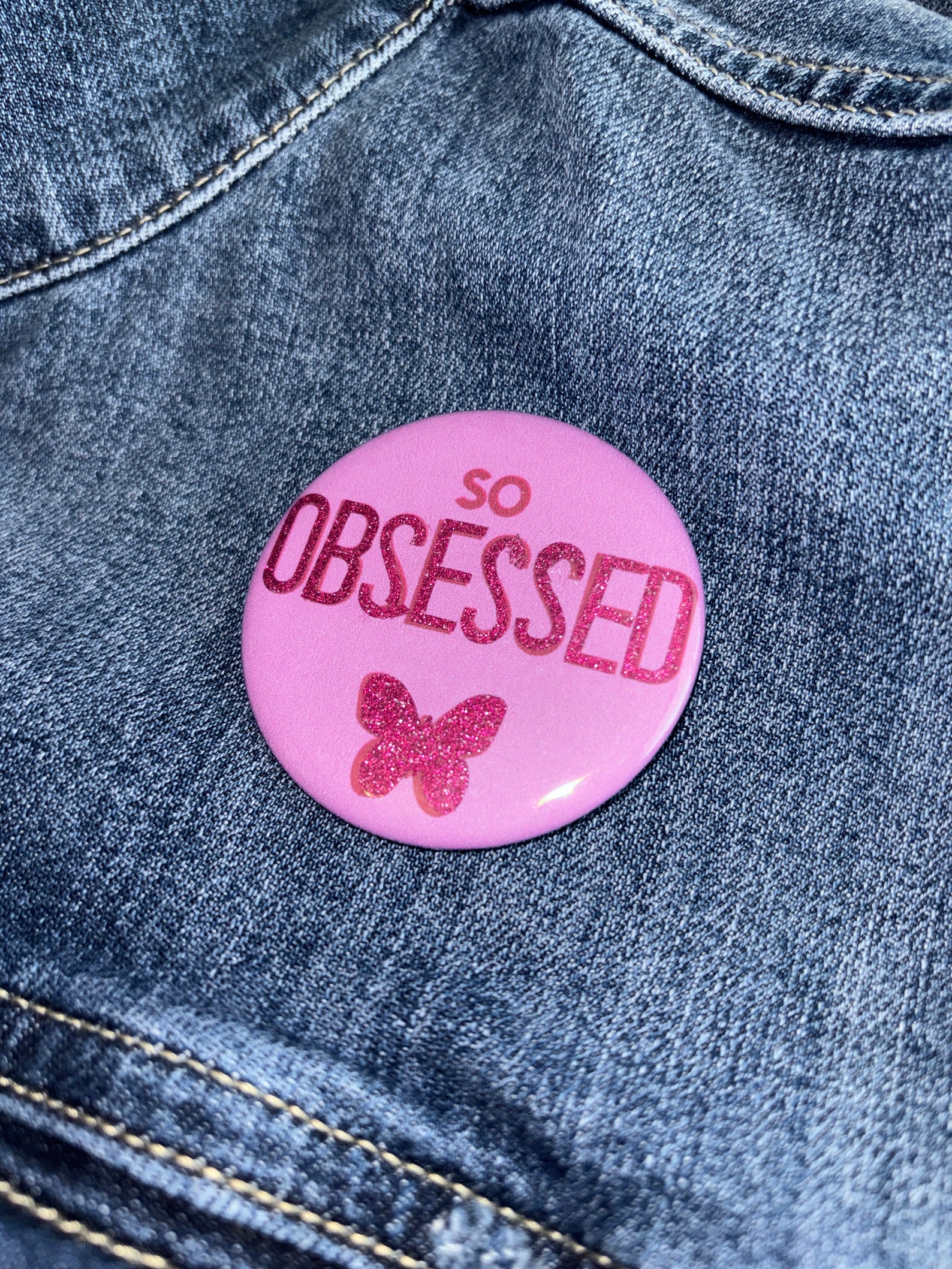 So Obsessed Glitter - Olivia Rodrigo - 2.5" Button Badge - Etsy