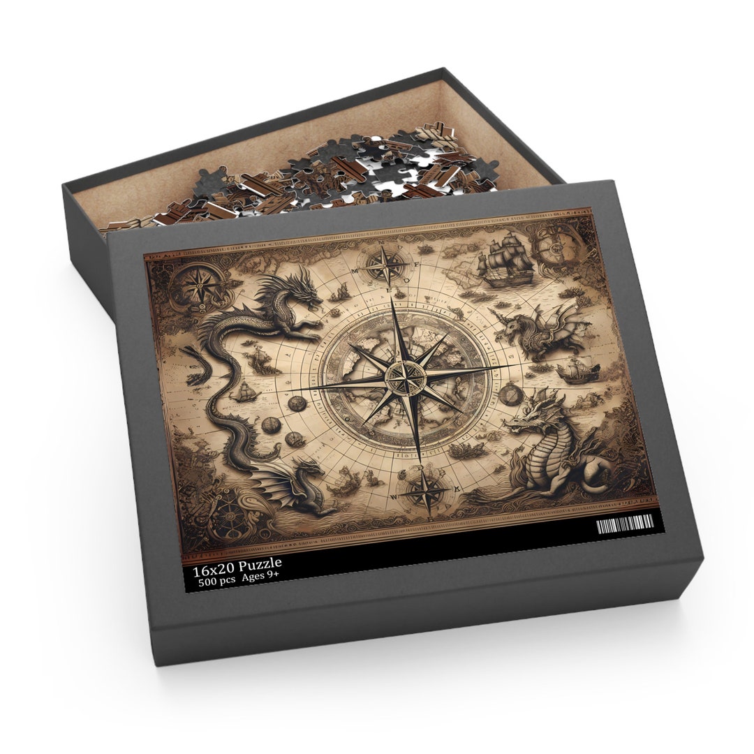Old World Map Fantasy Puzzle - Etsy
