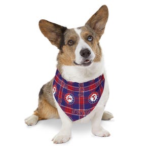Texas Rangers Dog Bandana, Dog Bandanna Collar, Texas Rangers, Pet ...