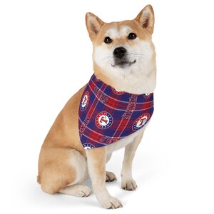 Texas Rangers Dog Bandana, Dog Bandanna Collar, Texas Rangers, Pet ...