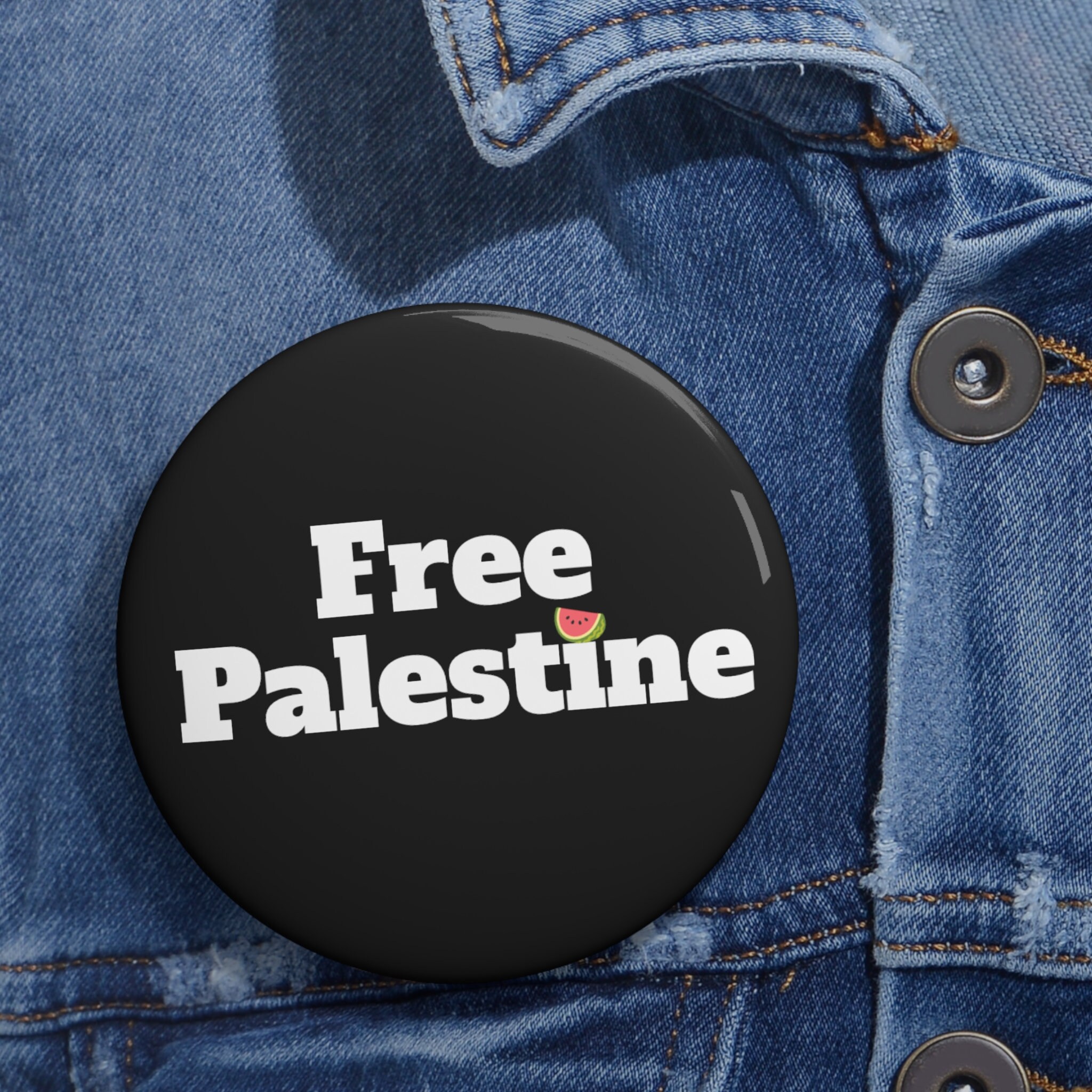 Free Palestine Watermelon Button Pins, Jews Against Genocide, Jewish ...