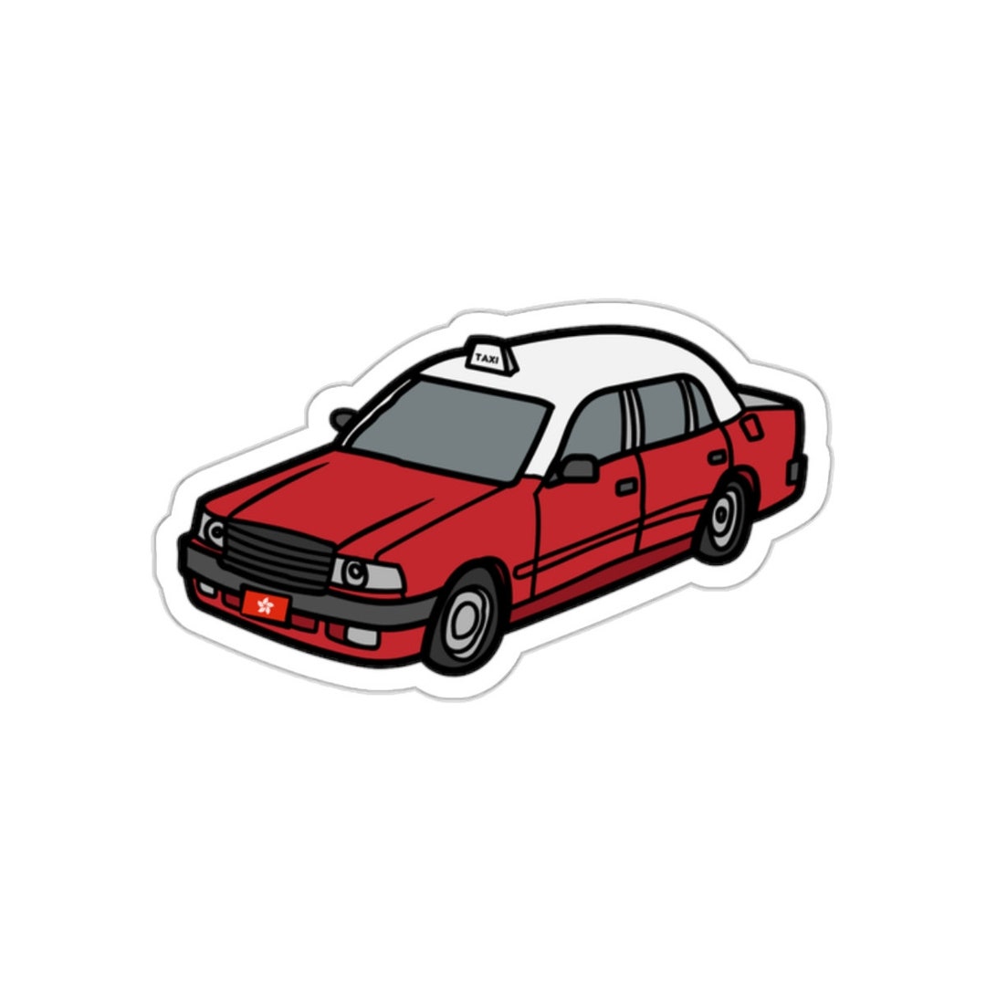 Hong Kong Taxi Kiss-cut Stickers, Hong Kong Taxi - Etsy