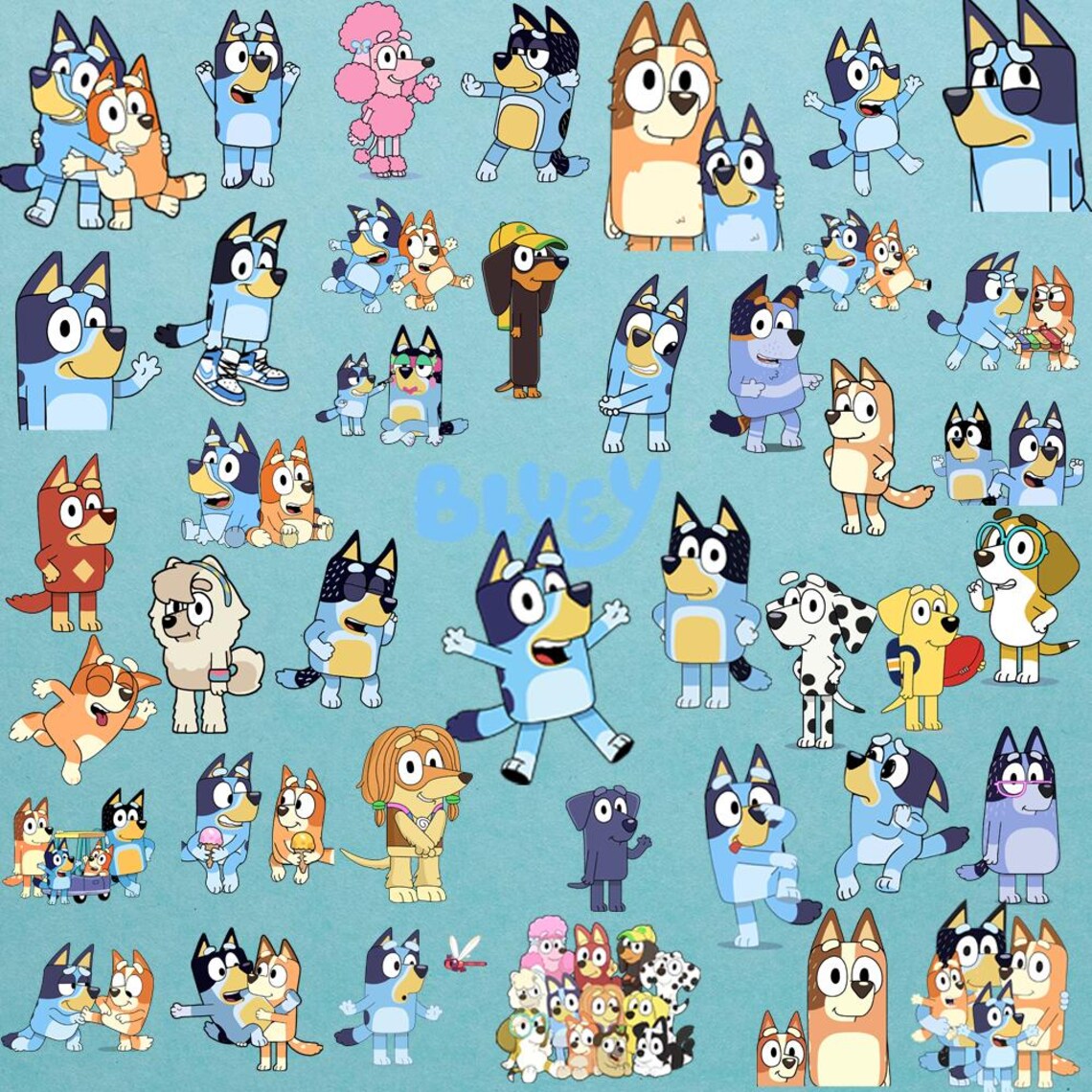 Bluey Dog Svg Bundle, Blue Dog Family, Blue Dog Birthday Png, Blue Dog ...