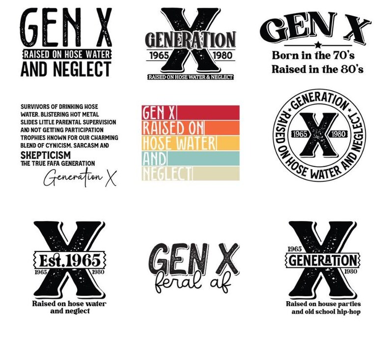 Funny Gen X SVG Bundle: 80s Retro Designs (digital Download - Etsy