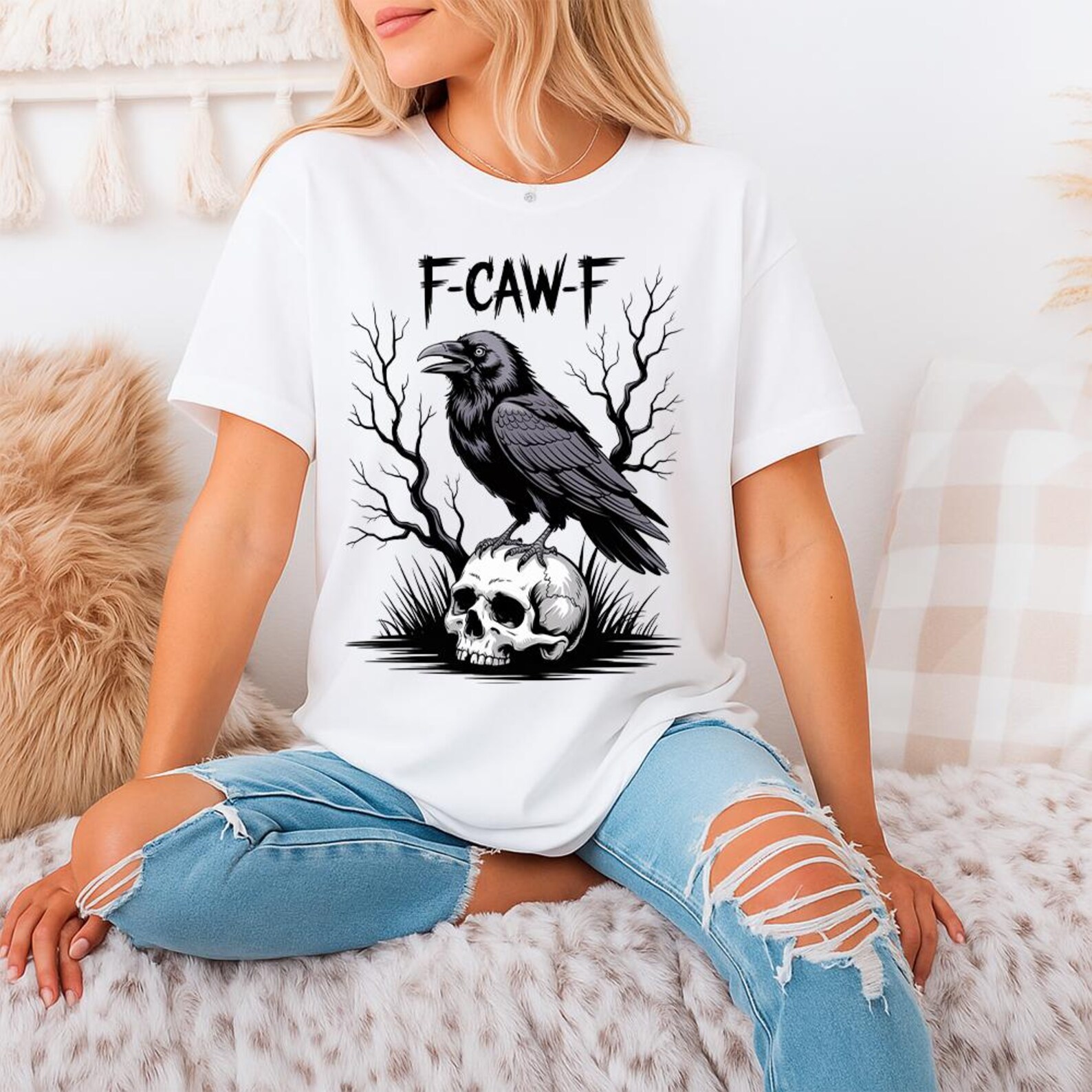 Funny Crow PNG: F-caw-f Retro Clipart (digital Download - Etsy