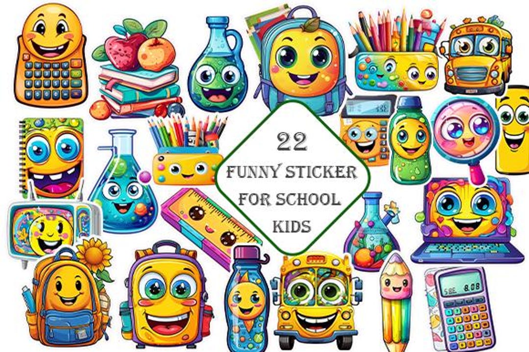 School Supplies Clipart Bundle: Back to School Graphics (PNG Digital ...