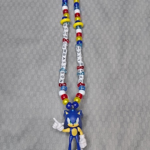 Sonic and Shadow the Hedgehog and Tails Kandi Necklace - Etsy