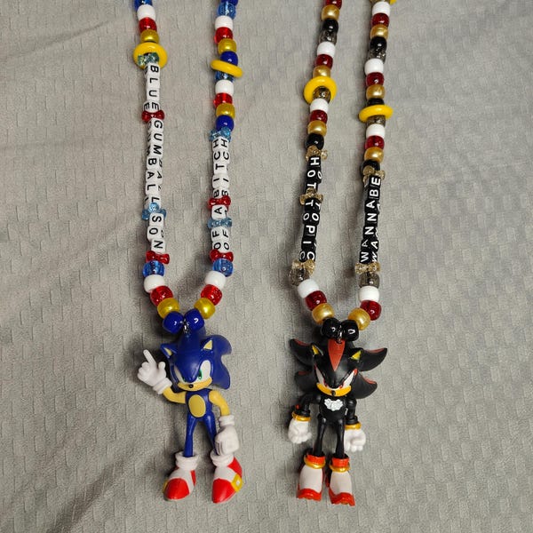 Shadow the Hedgehog Necklace - Etsy