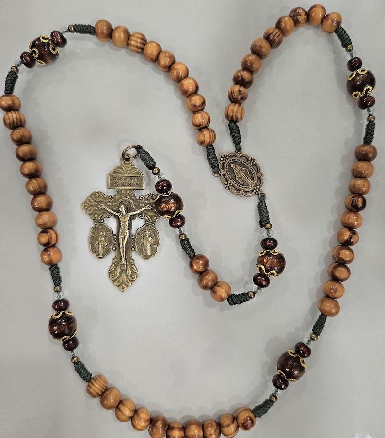 Pardon Crucifix Wooden Rosary - Etsy