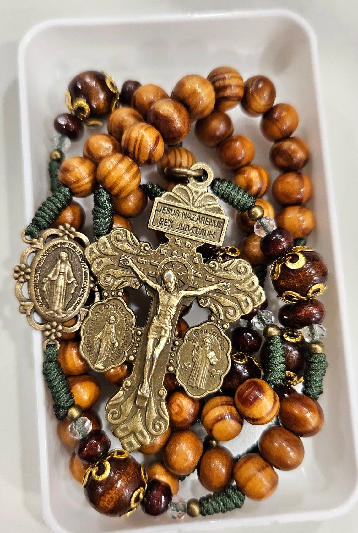Pardon Crucifix Wooden Rosary - Etsy