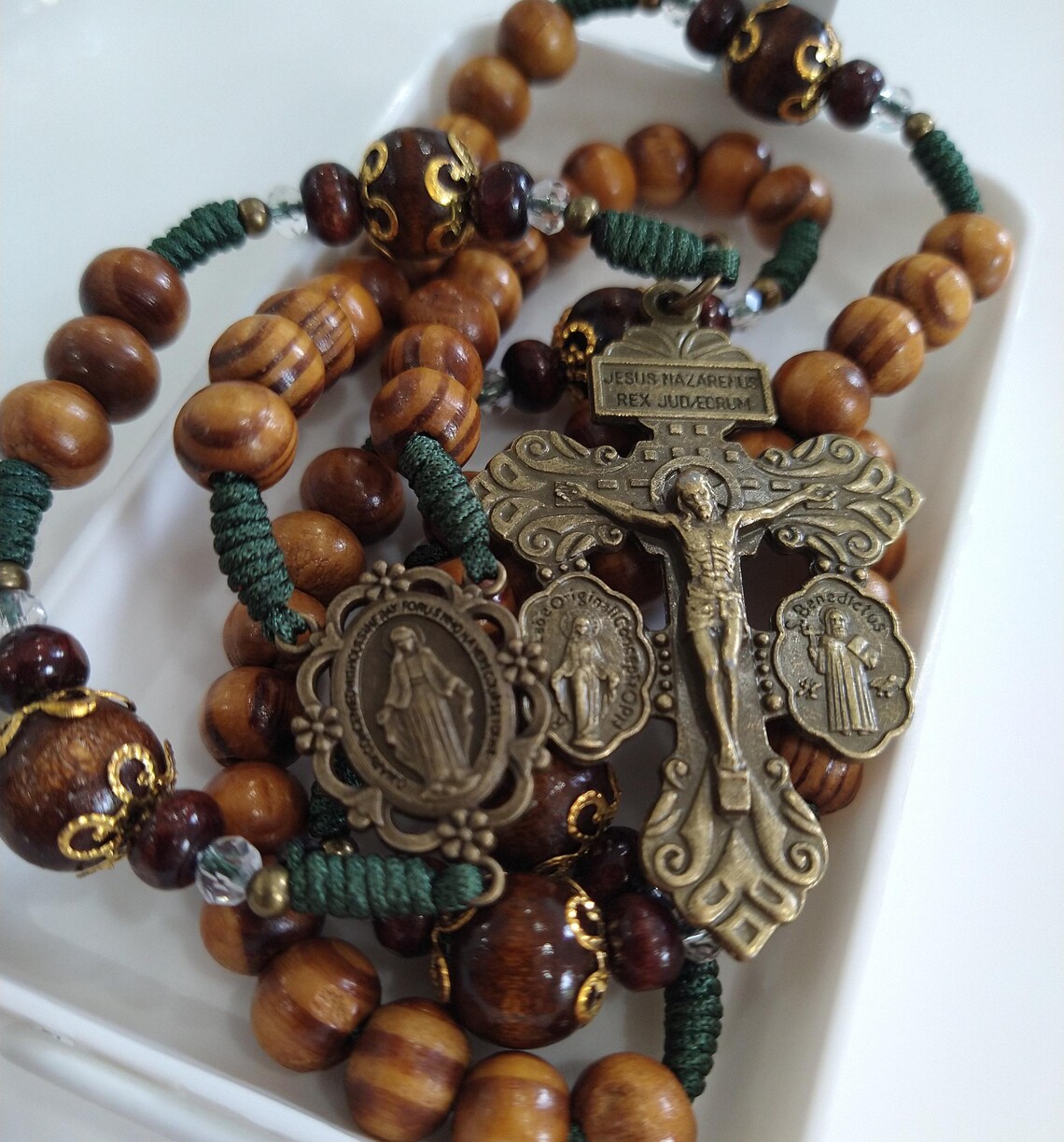 Pardon Crucifix Wooden Rosary - Etsy