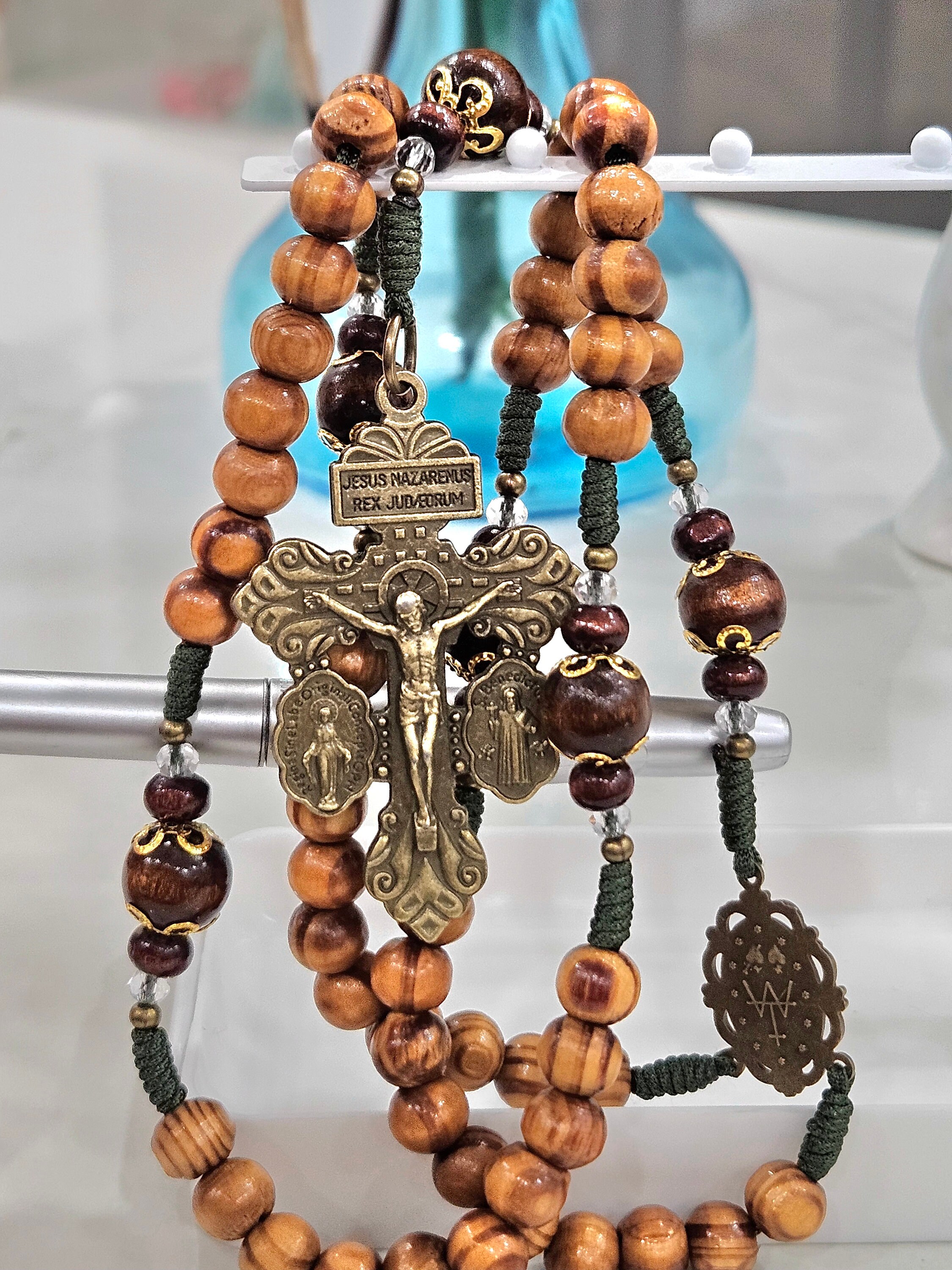 Pardon Crucifix Wooden Rosary - Etsy