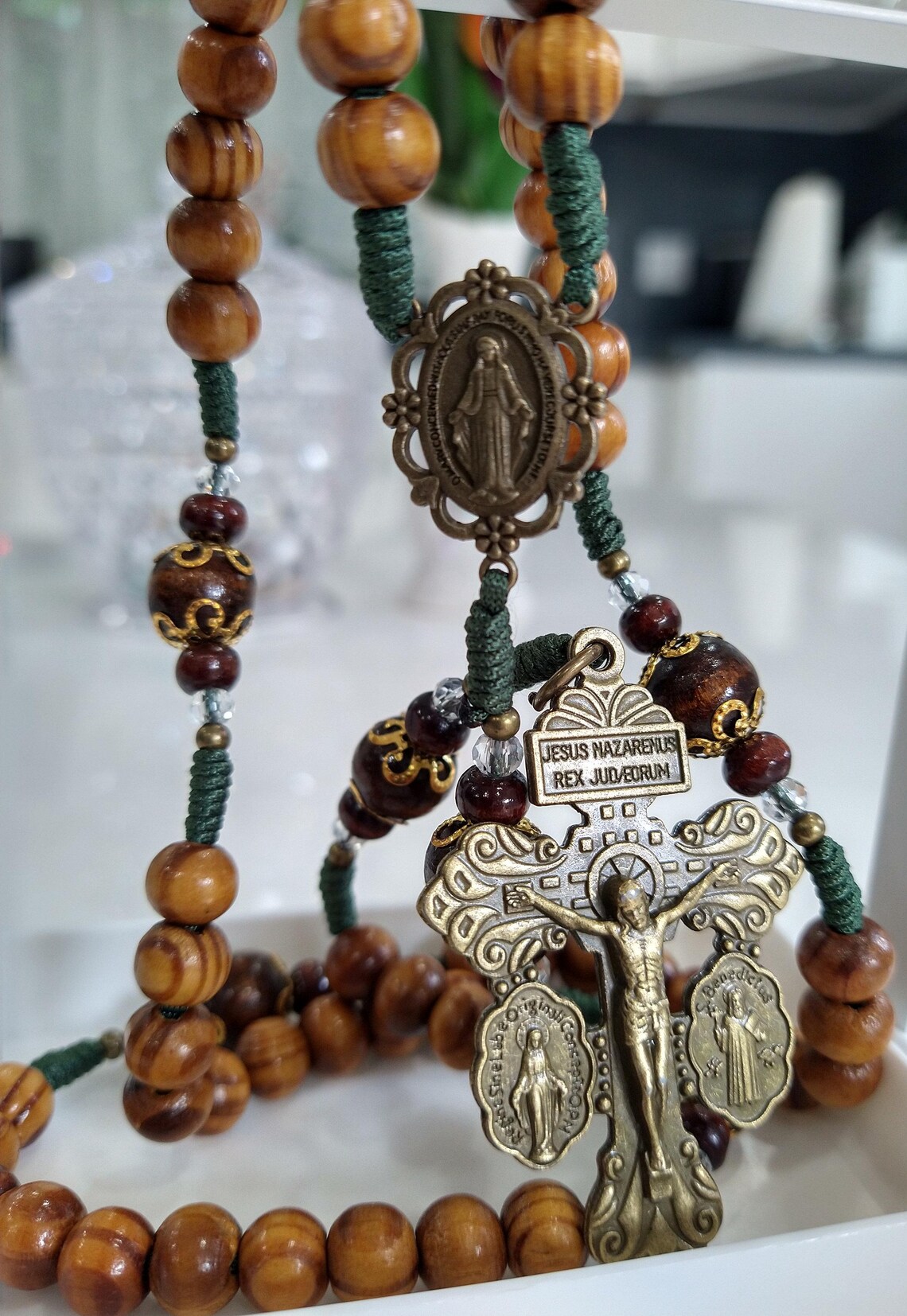 Pardon Crucifix Wooden Rosary - Etsy