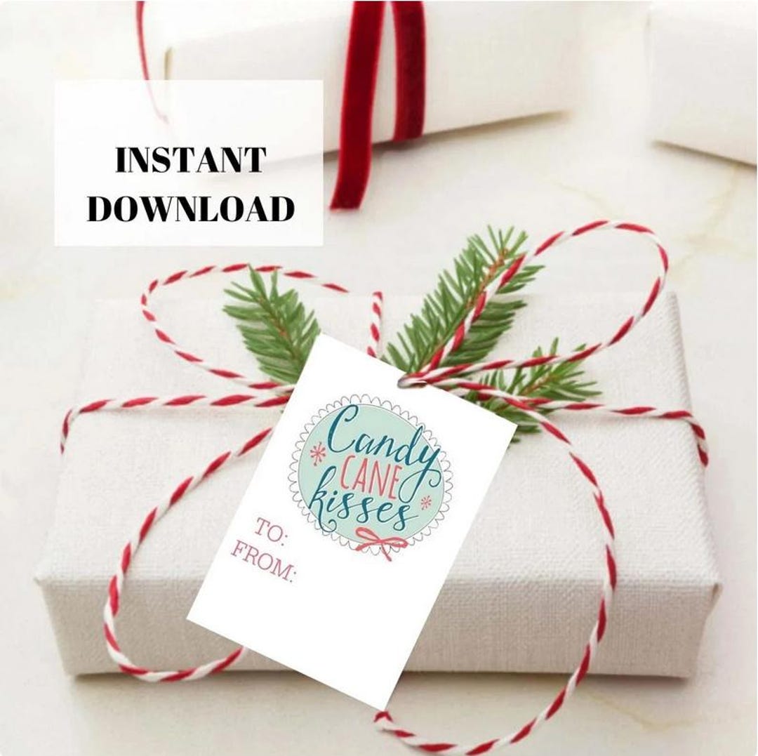 Printable Christmas Gift Tags Instant Download Holiday Labels Handmade ...