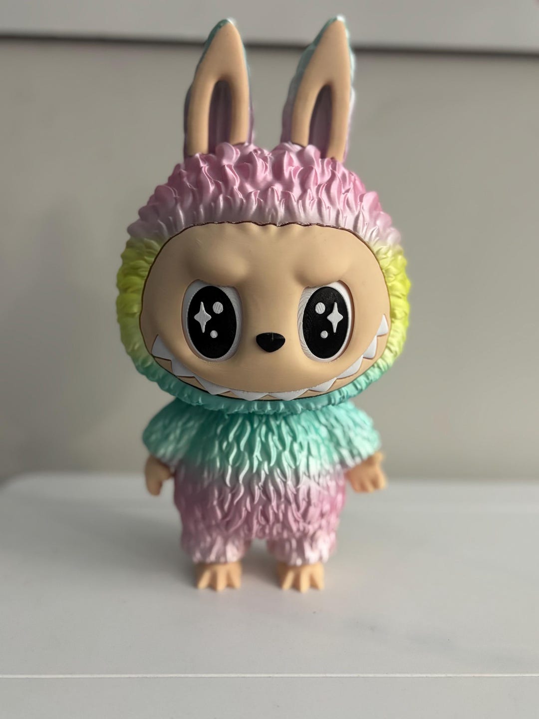 3D Printed Inspired Rainbow Labubu 6inch - Etsy
