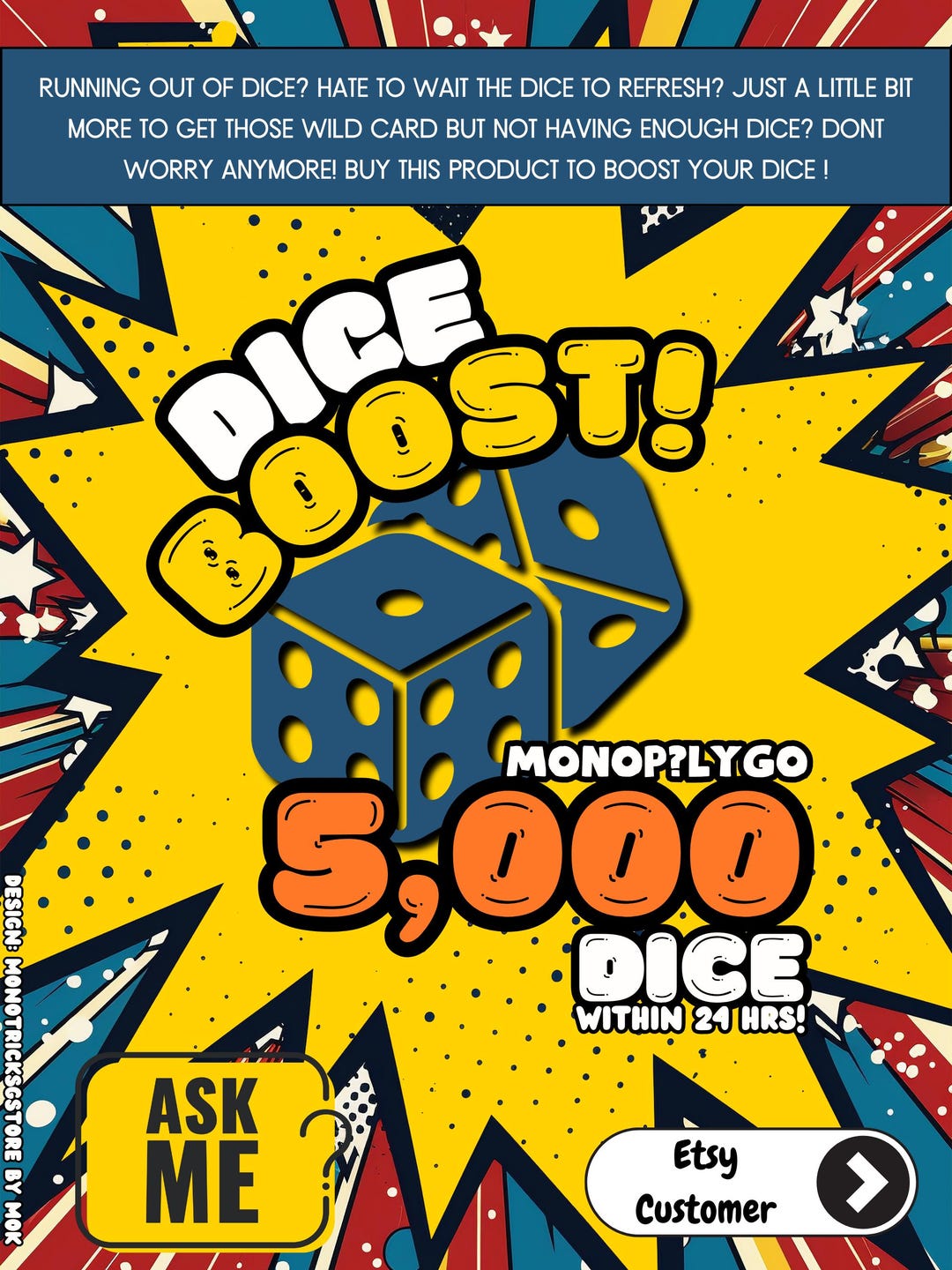 Mono Go 5,000 Dice Boost - Etsy