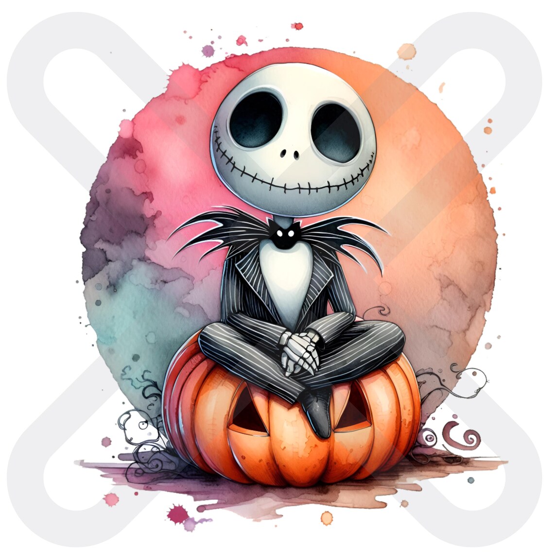 Halloween Watercolor Jack Splash, Clipart Images, Graphics and Artwork ...