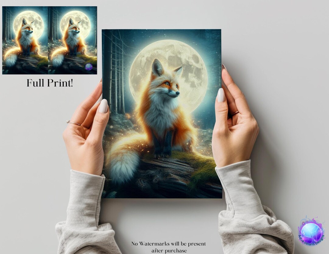 Magical Fox Journal Cover Art, Sublimation PNG (digital Download) - Etsy