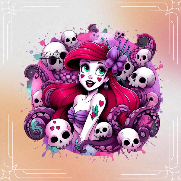 Gothic Ariel Watercolor Splash, Clipart Images, Graphics and Artwork ...