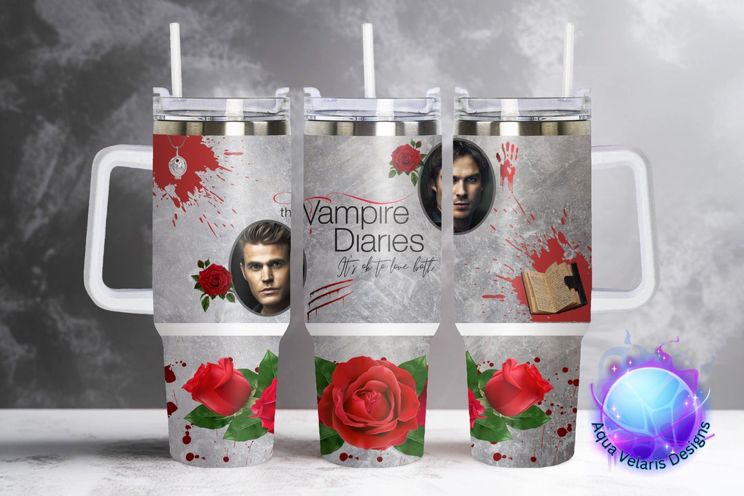 40 Oz Vampire Diaries Tumbler Wrap PNG Sublimation Image Digital File ...