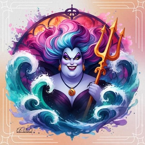 Ursula Queen Watercolor Splash, Clipart Images, Graphics and Artwork ...