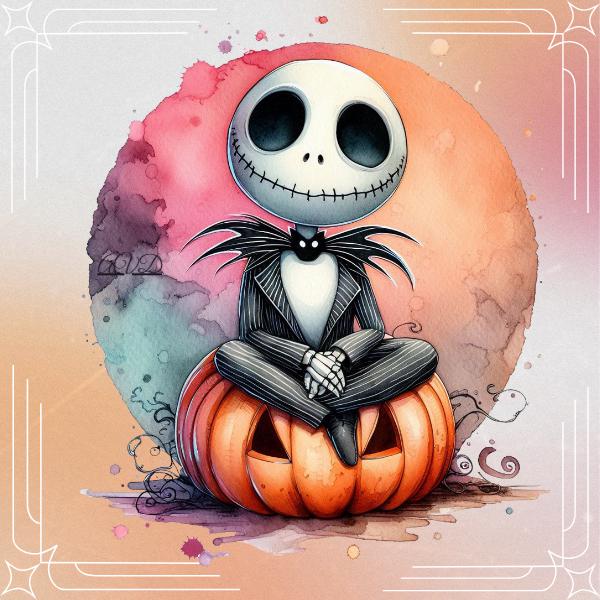 Halloween Watercolor Jack Splash, Clipart Images, Graphics and Artwork ...