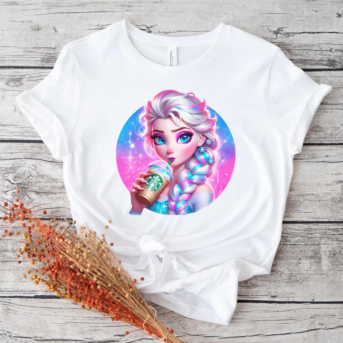 Elsa Watercolor Vibrant Circular Frame, Clipart Images, Graphics and ...