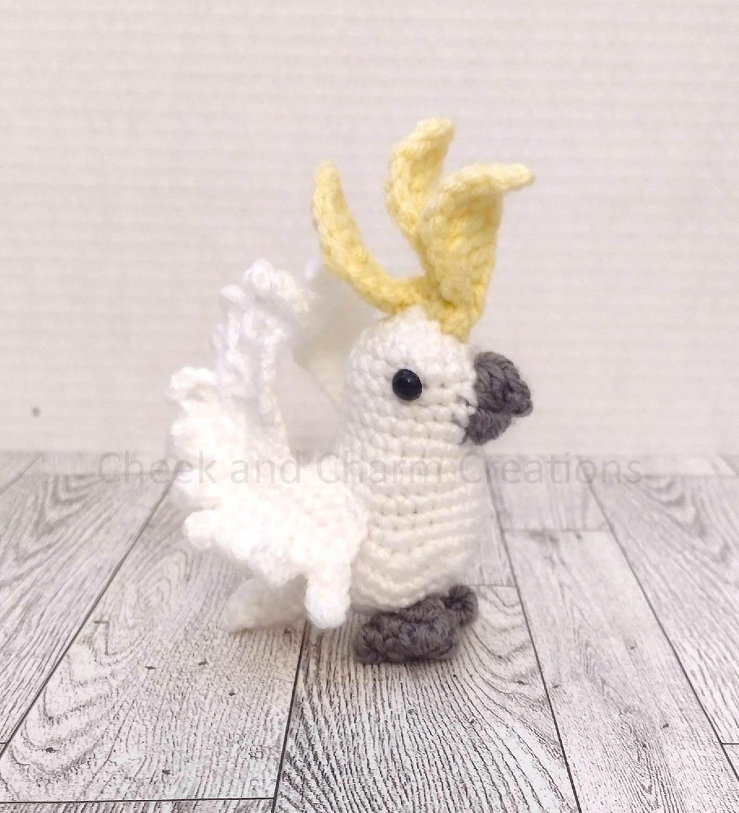 Crochet Cockatoo - Crocheted, Amigurumi, Stuffed Toy, Birthday, Baby ...