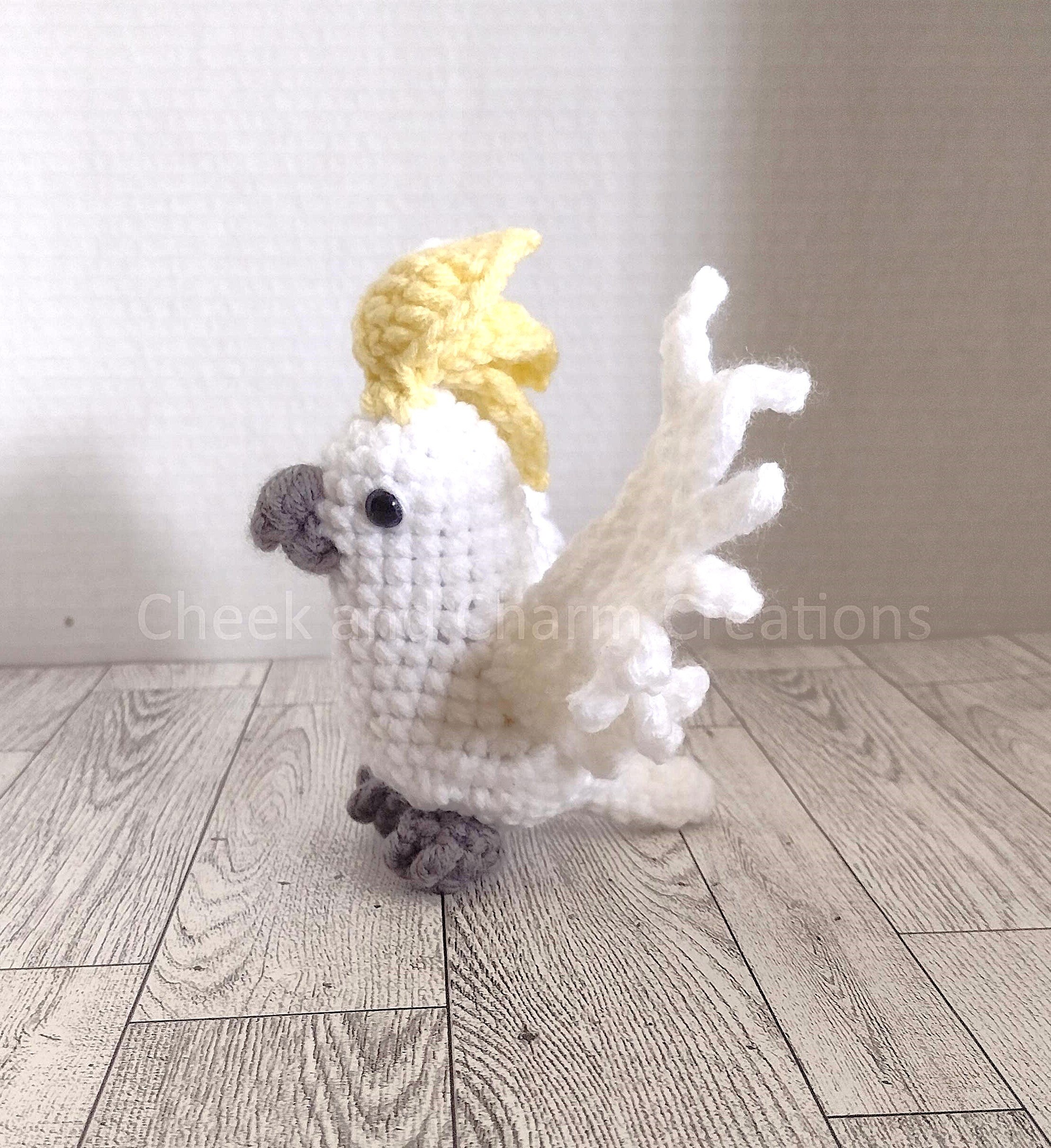 Crochet Cockatoo and Cockatiel Crocheted, Stuffed Animal, Stuffed Bird ...