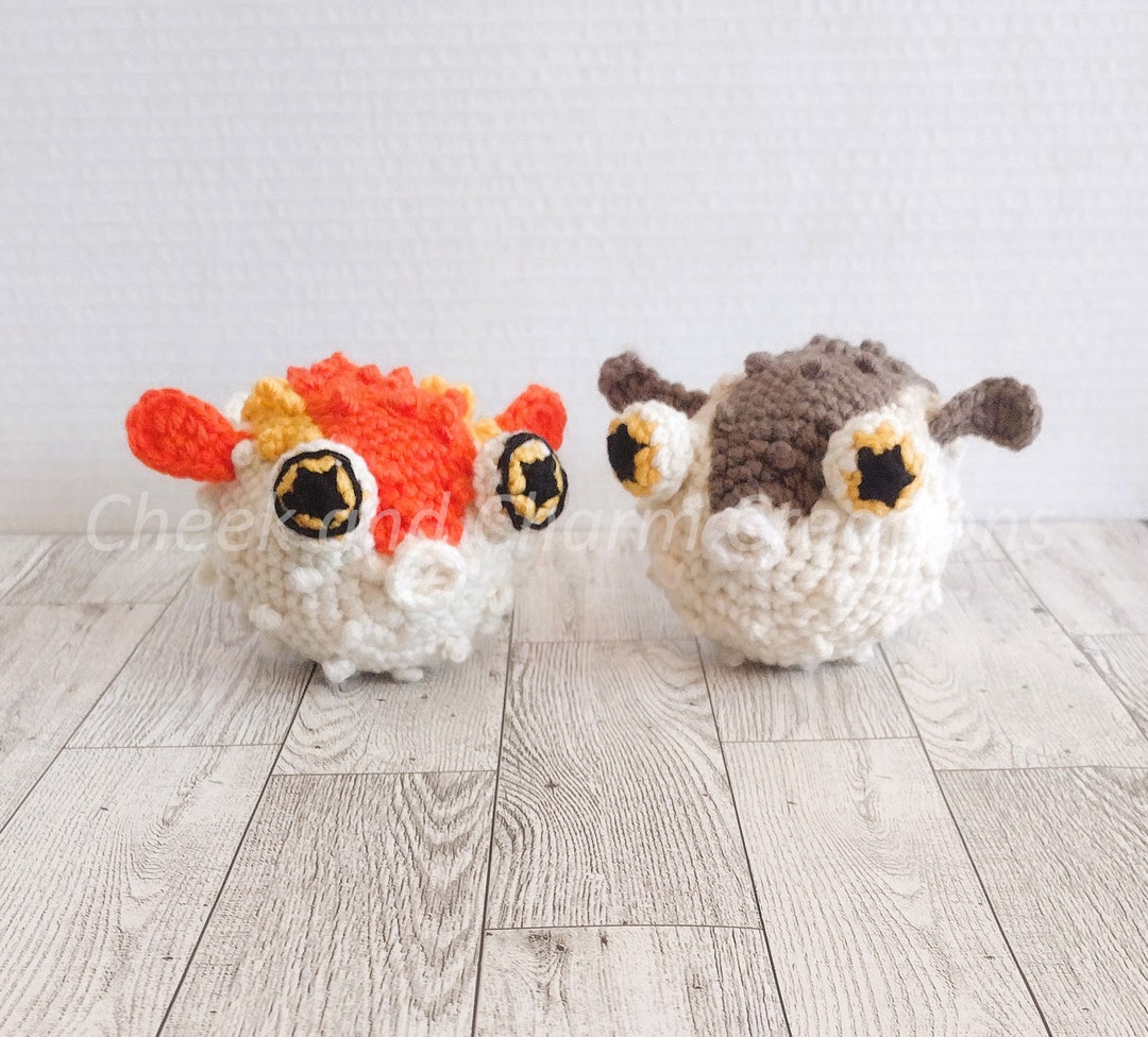 Crochet Puffer Fish Crocheted, Amigurumi, Stuffed Animal, Plush ...