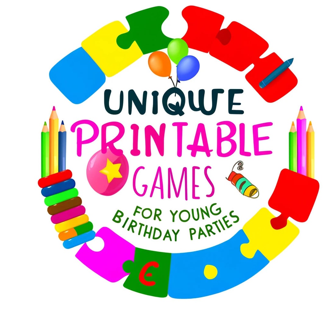 Unique Printable Games for Young Child Birthday Parties - Etsy