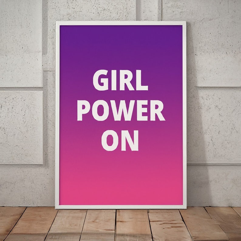 Girl Power on Digital Posters - Etsy