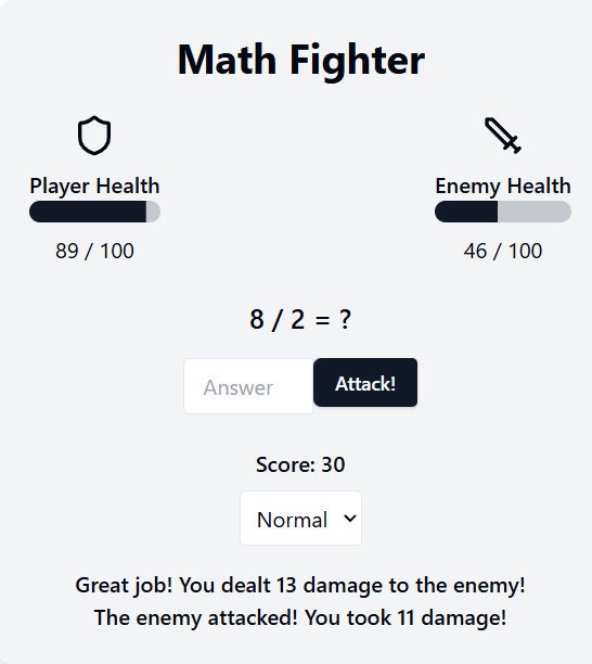 Math Fighter - Etsy