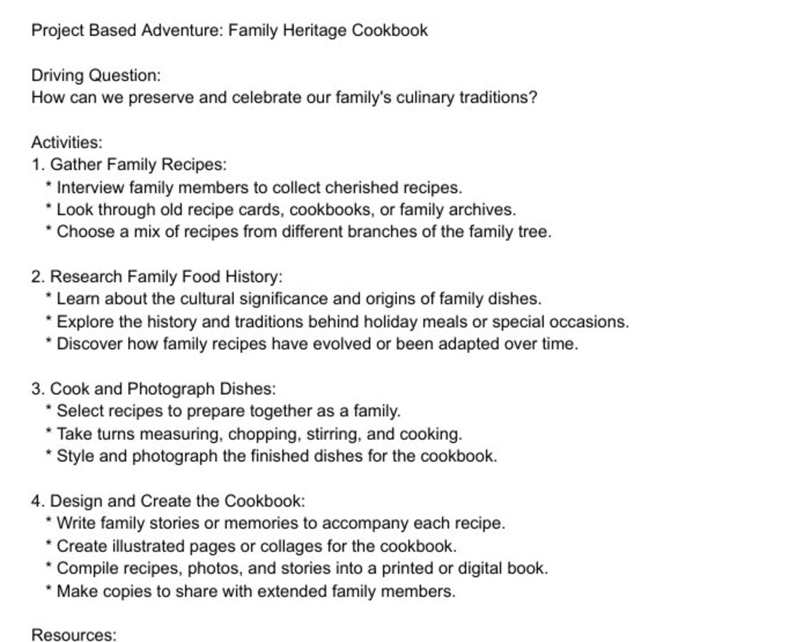 Project Based Adventures: Fun, Learning, Family Oriented Activities for ...