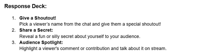 Community Engagement Challenge Cards Game for Streamers - Etsy